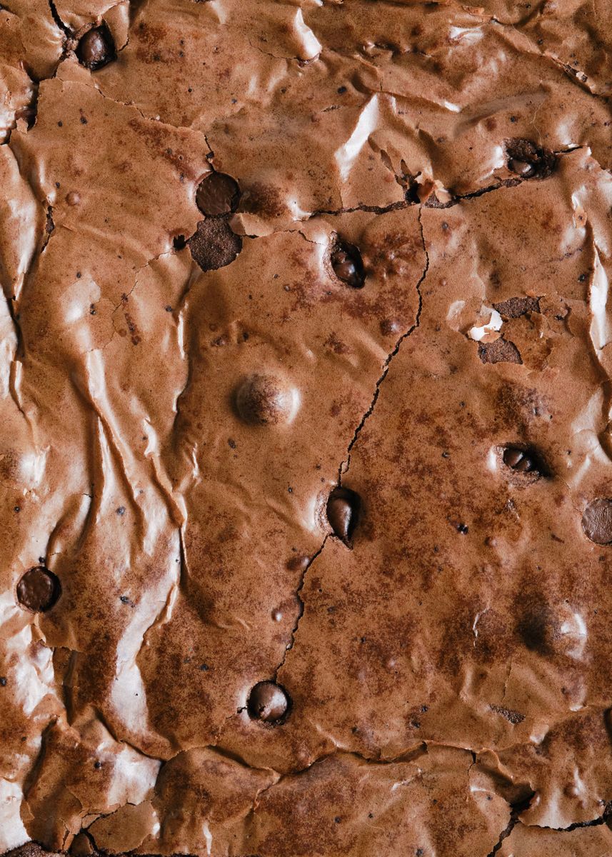 'Homemade Fudge Brownies' Poster, picture, metal print, paint by Joss ...