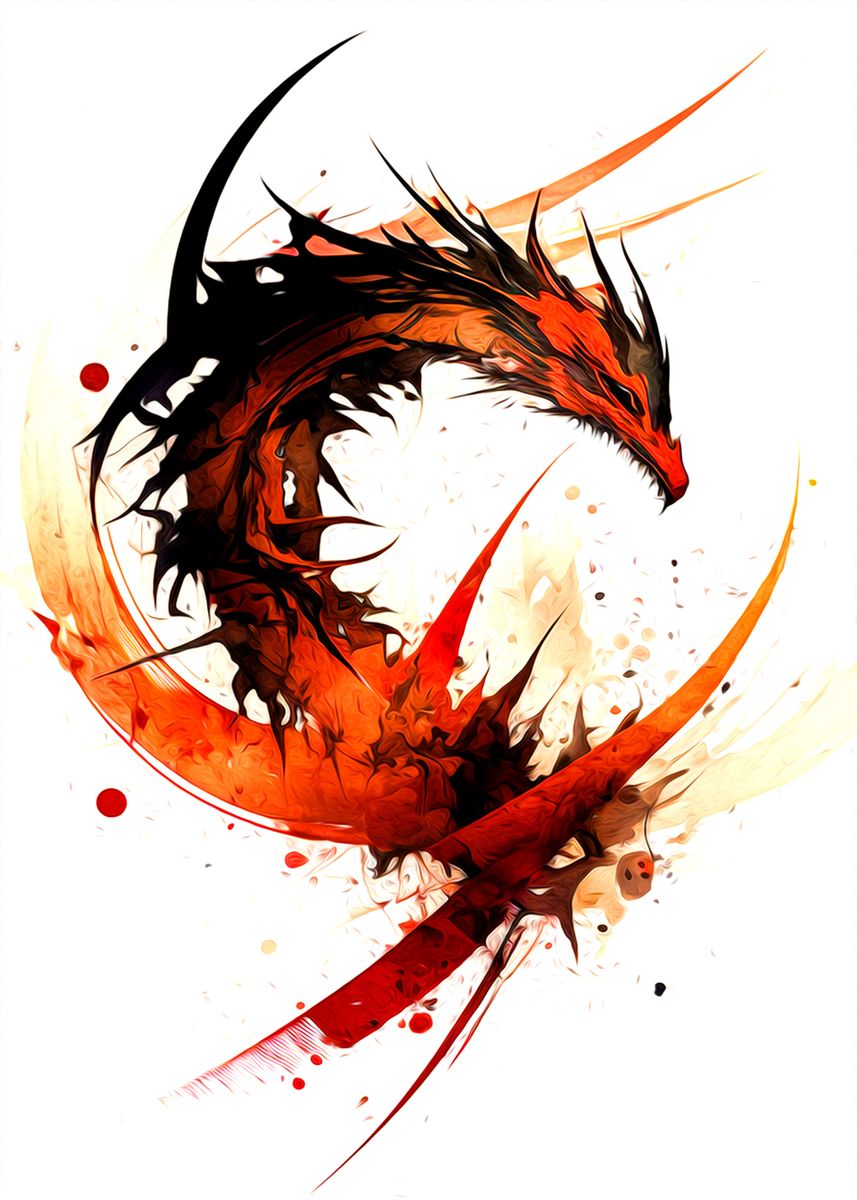 'Dragon Painting' Poster, picture, metal print, paint by kins ral ...