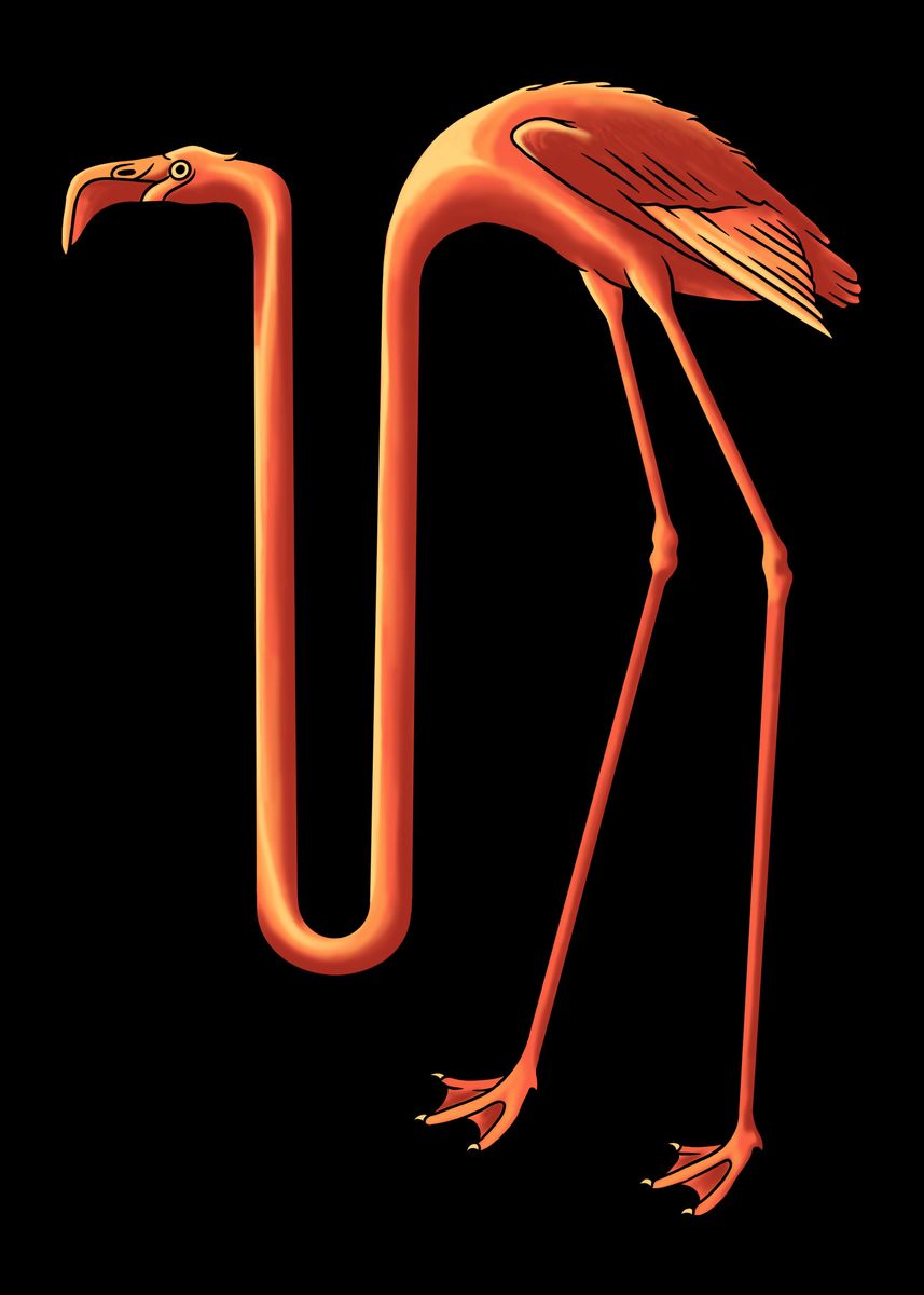 'Flamu' Poster, picture, metal print, paint by masn | Displate