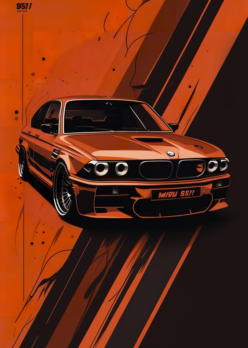 'Bmw E36 Car' Poster, picture, metal print, paint by PosterSuite | Displate