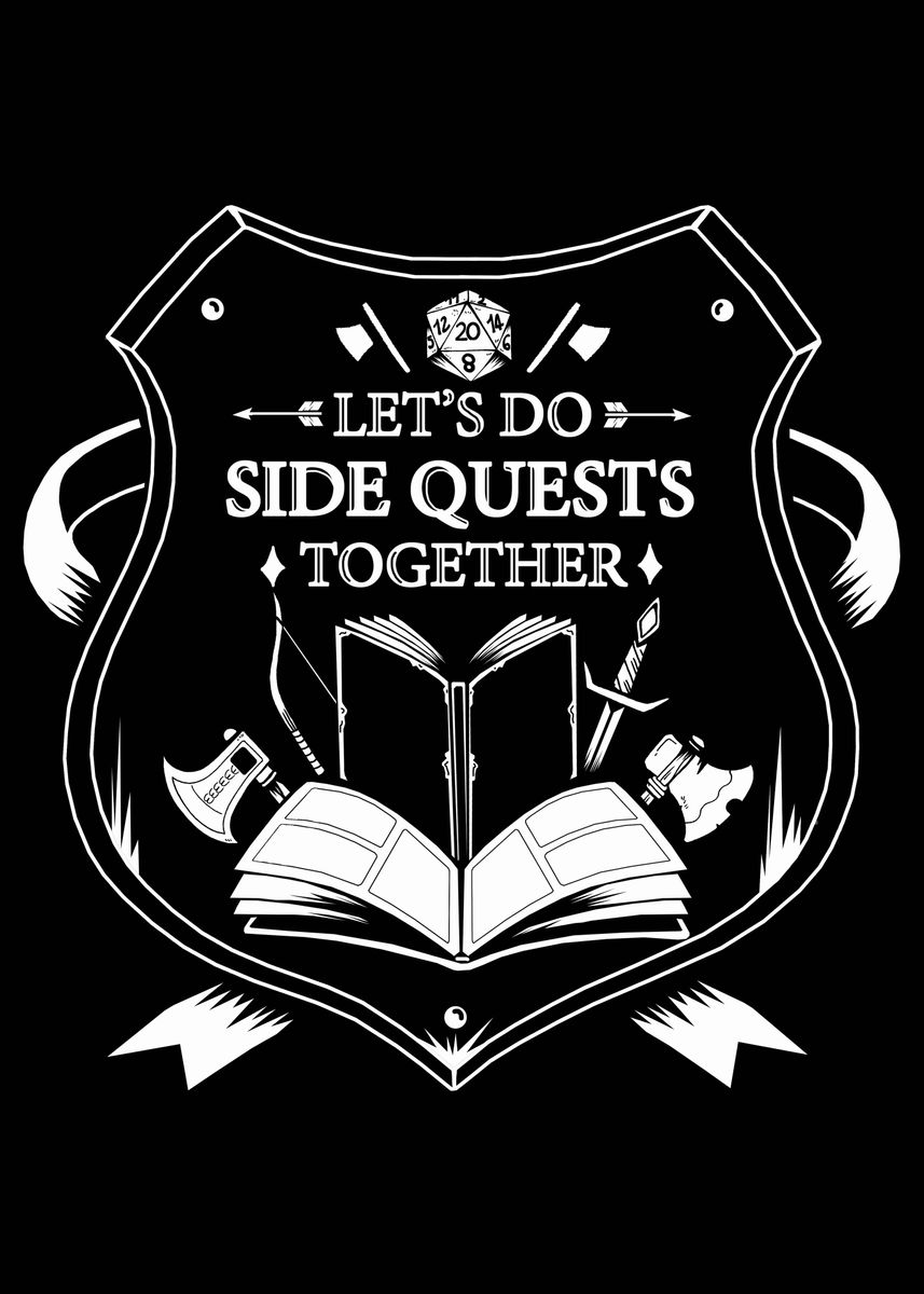 'Side Quest' Poster, picture, metal print, paint by Valentina Fabbri ...