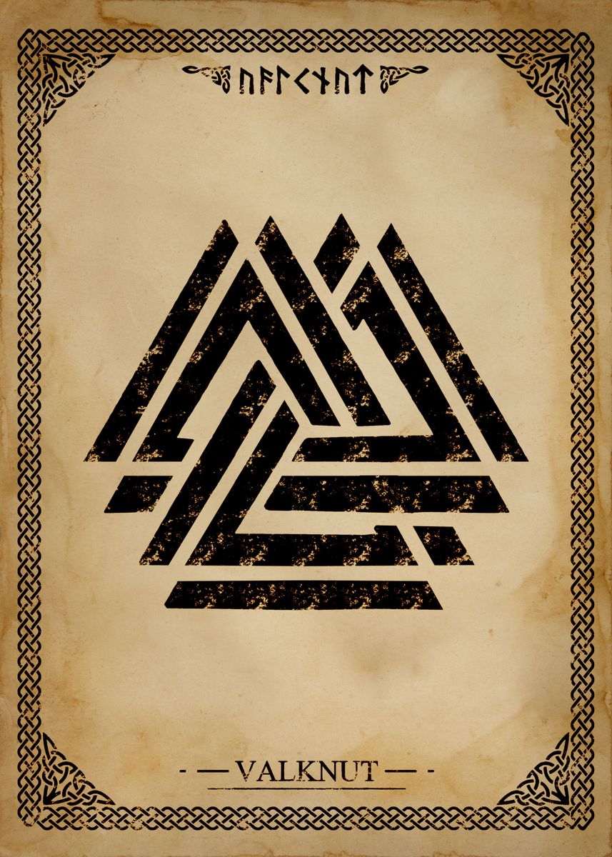 'Valknut' Poster, picture, metal print, paint by Geometrical Helianthus ...