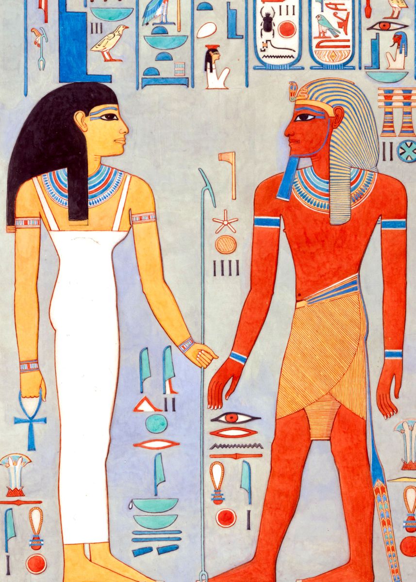 'The King with Isis' Poster, picture, metal print, paint by ...