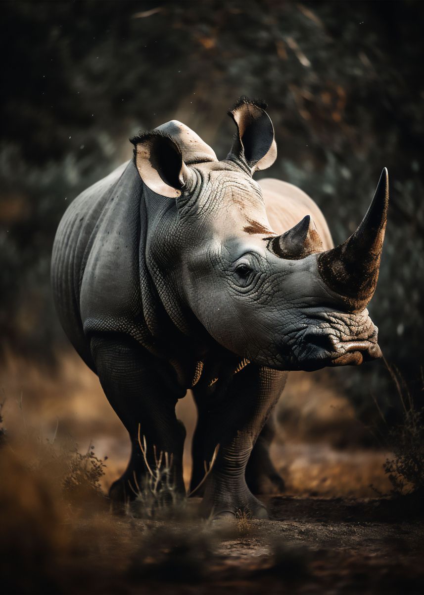 'Gorgeous Rhinoceros' Poster by Zooscape Wildlife | Displate