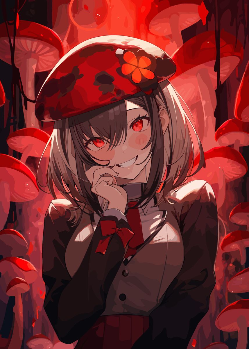 'Anime Mushroom Girl' Poster by PxL | Displate