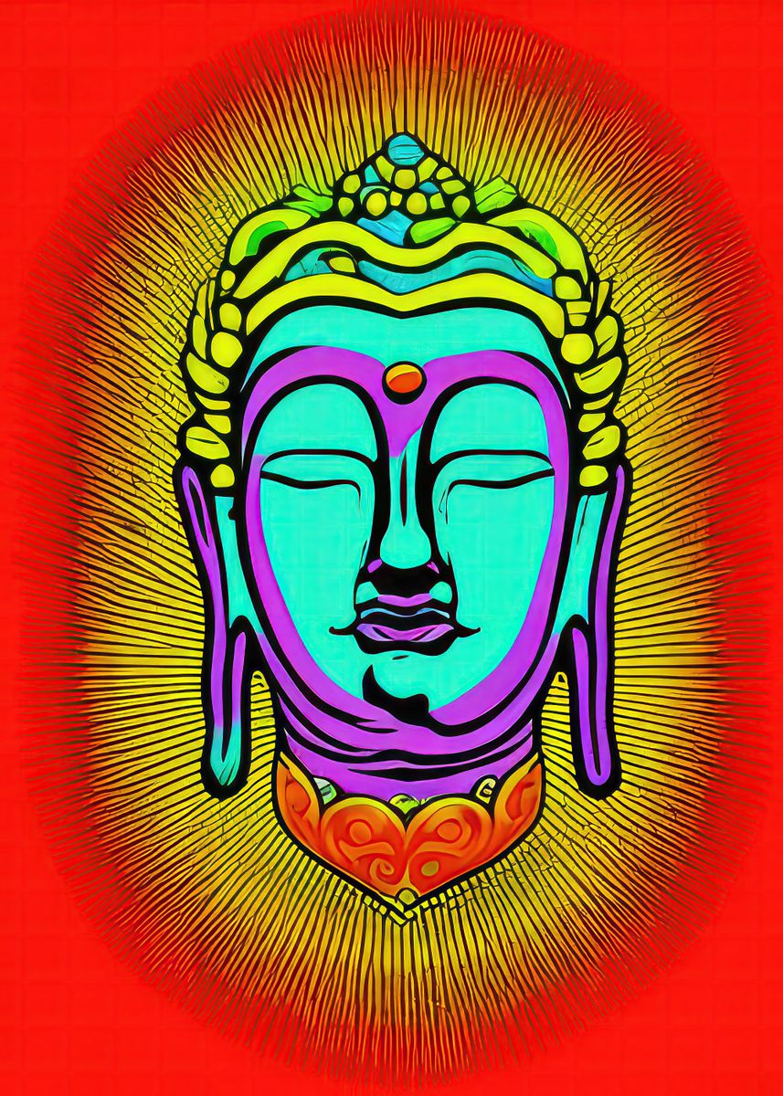 'Pop Art Buddha 05' Poster, picture, metal print, paint by David Crosby ...