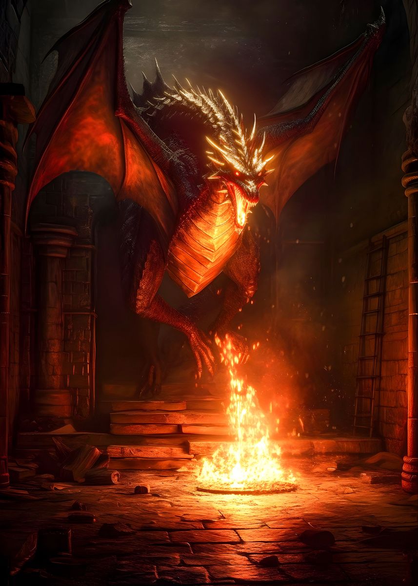 'Dragons Breath' Poster, picture, metal print, paint by Robert Amarandi ...