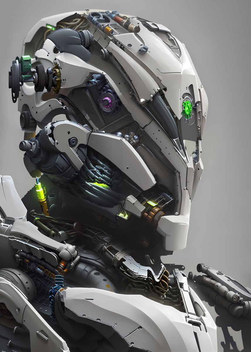 'Cyberborg Android Soldier' Poster, picture, metal print, paint by ...