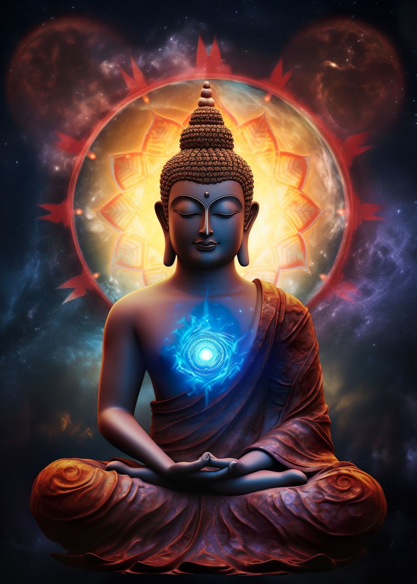 'Buddha Planet Plasma Ball' Poster, picture, metal print, paint by ...