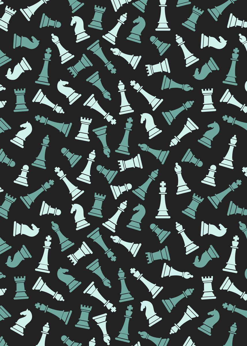 'Chess Pattern Board Game' Poster by 84PixelDesign | Displate