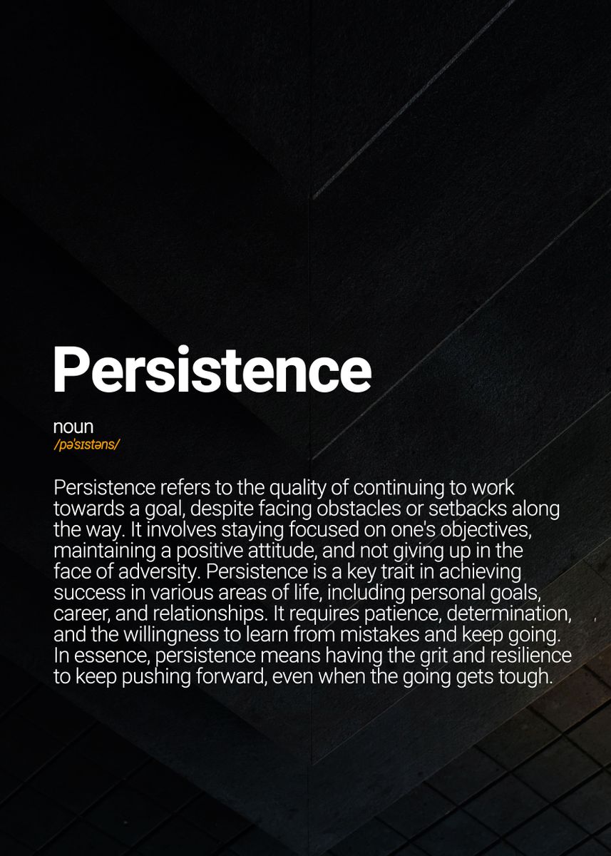 'Persistence' Poster, picture, metal print, paint by Mr Penguin | Displate