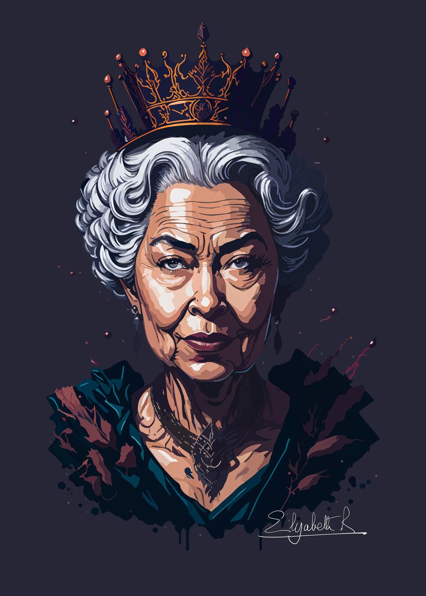 'Queen Elizabeth II' Poster by DesignerMind | Displate