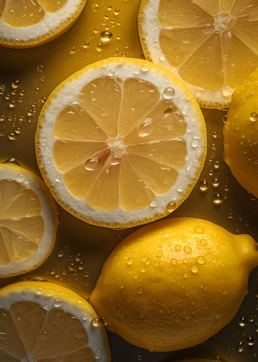 'Fresh Lemons' Poster, picture, metal print, paint by GoodLifeImages ...