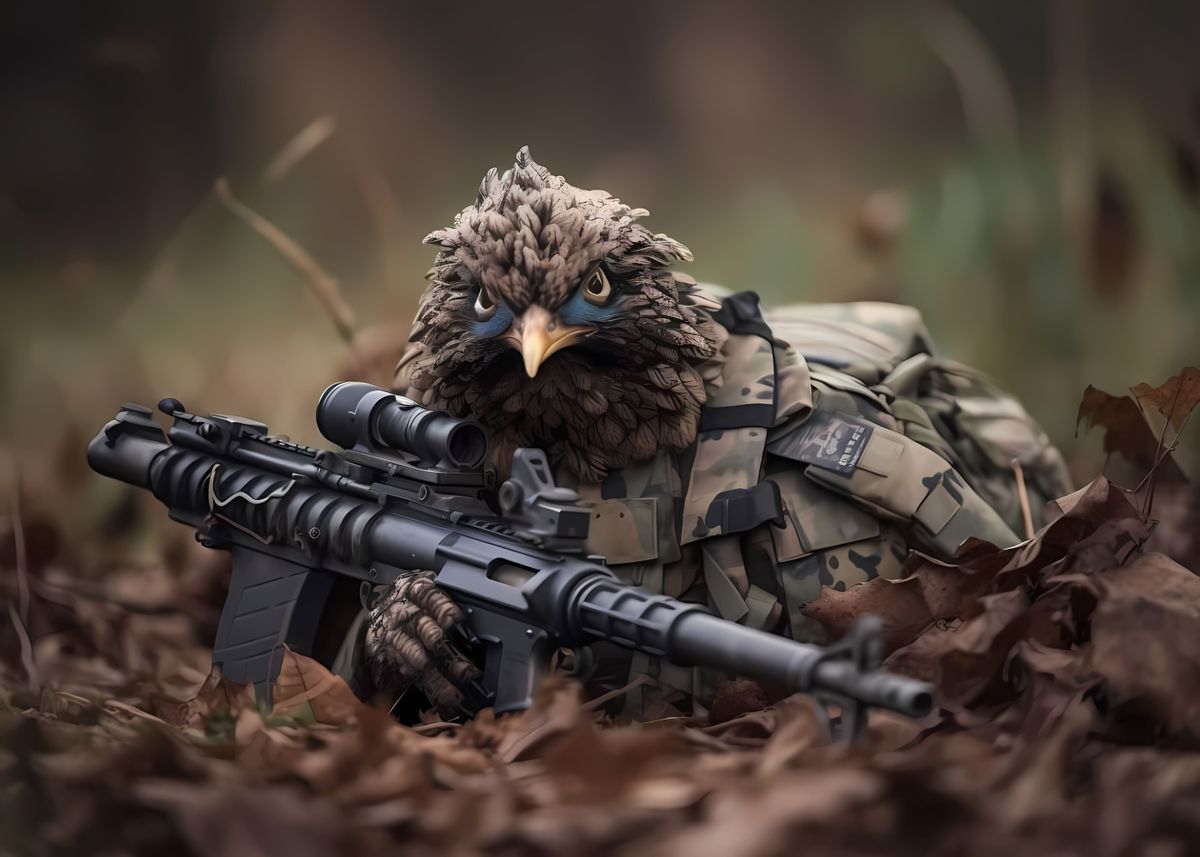 'Military Chicken' Poster by Scott Kelly | Displate