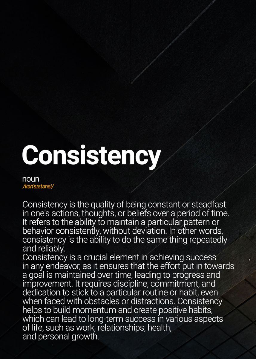 'Consistency' Poster, picture, metal print, paint by Mr Penguin | Displate