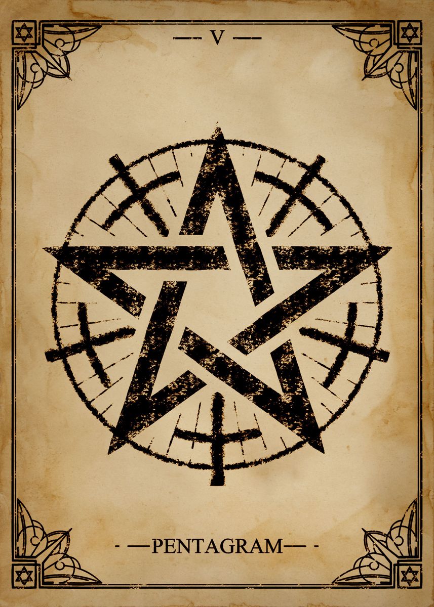 'Pentagram' Poster, picture, metal print, paint by Geometrical ...