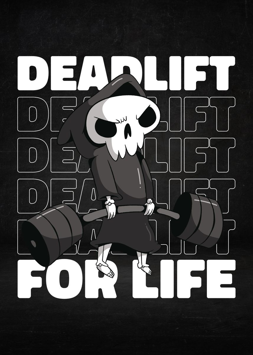 'Deadlifting Grim Reaper' Poster, picture, metal print, paint by Ilyrin ...