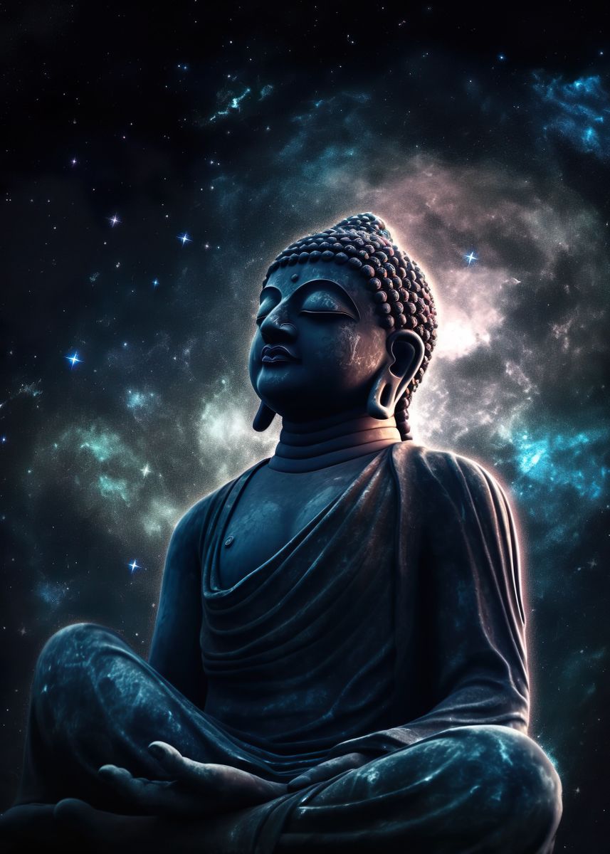 'Buddha Space Galaxy' Poster by AyrioArt | Displate