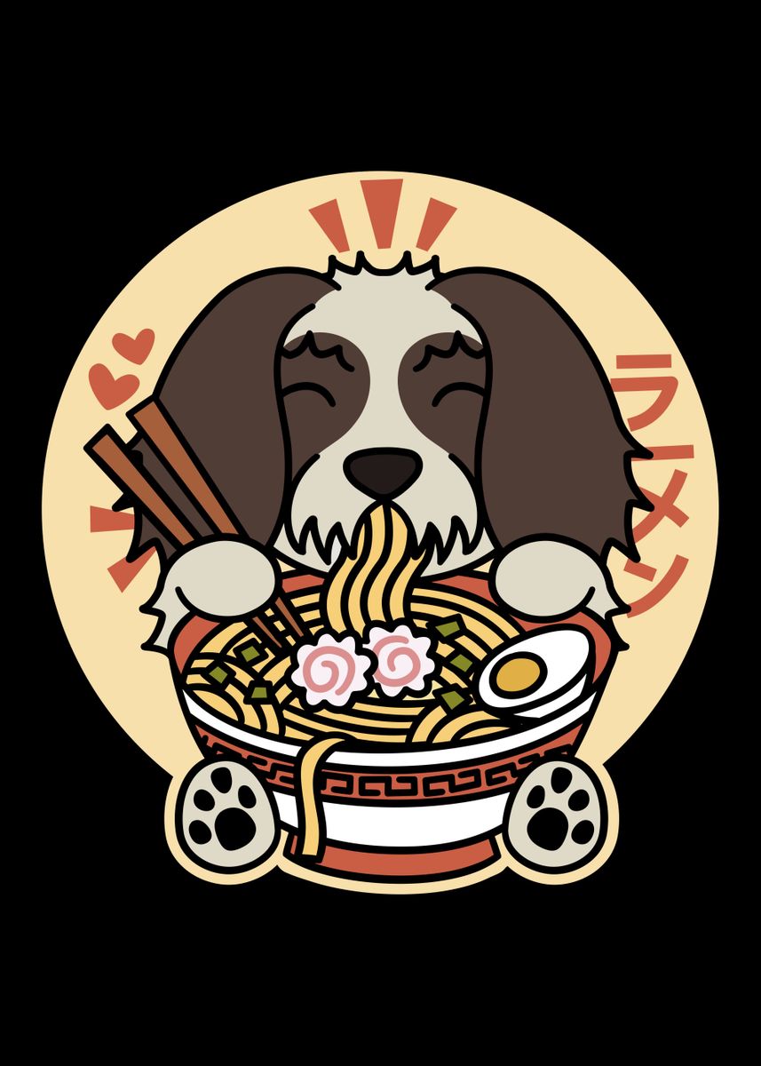'Shih Tzu Ramen ' Poster, picture, metal print, paint by PetPrints ...