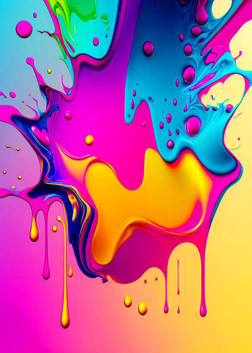 'Colorful Liquid' Poster by tina bear | Displate