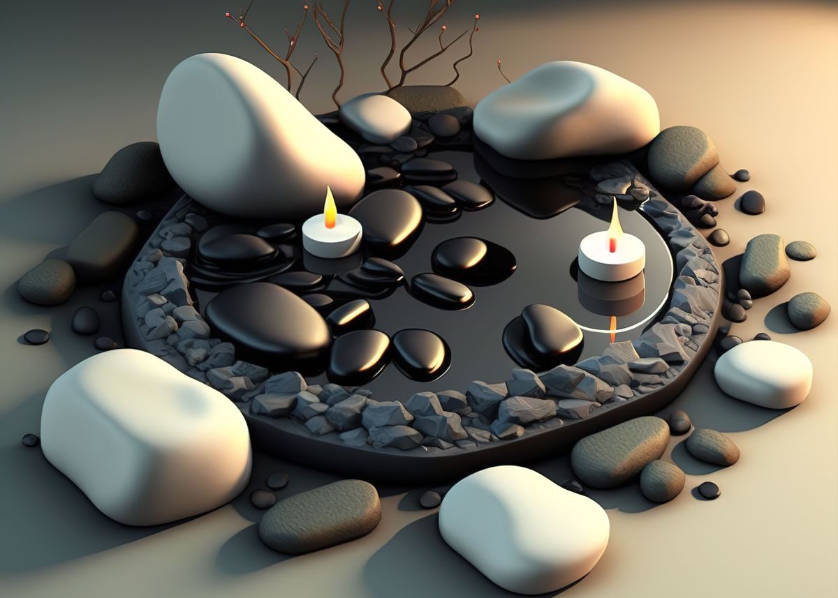 'Zen Stones' Poster by Philippa Quintero | Displate