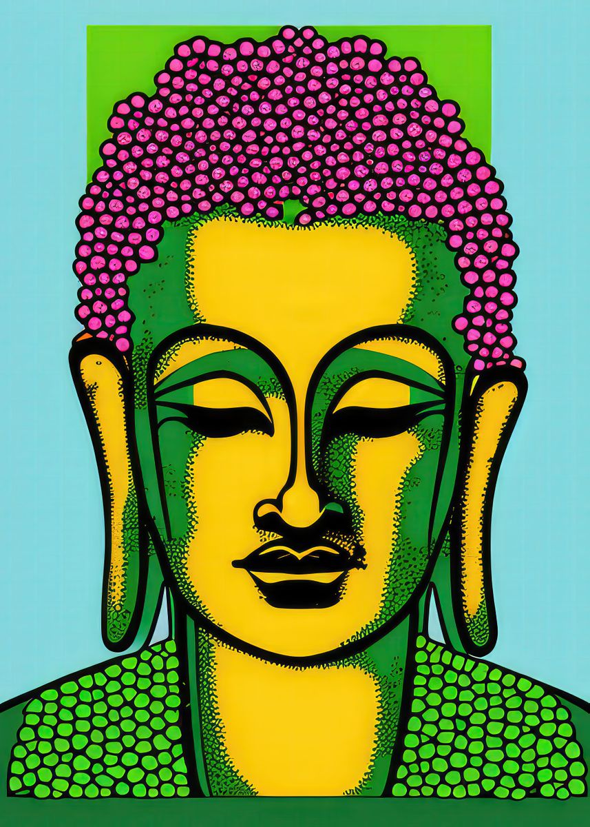 'Pop Art Buddha 09' Poster by David Crosby | Displate