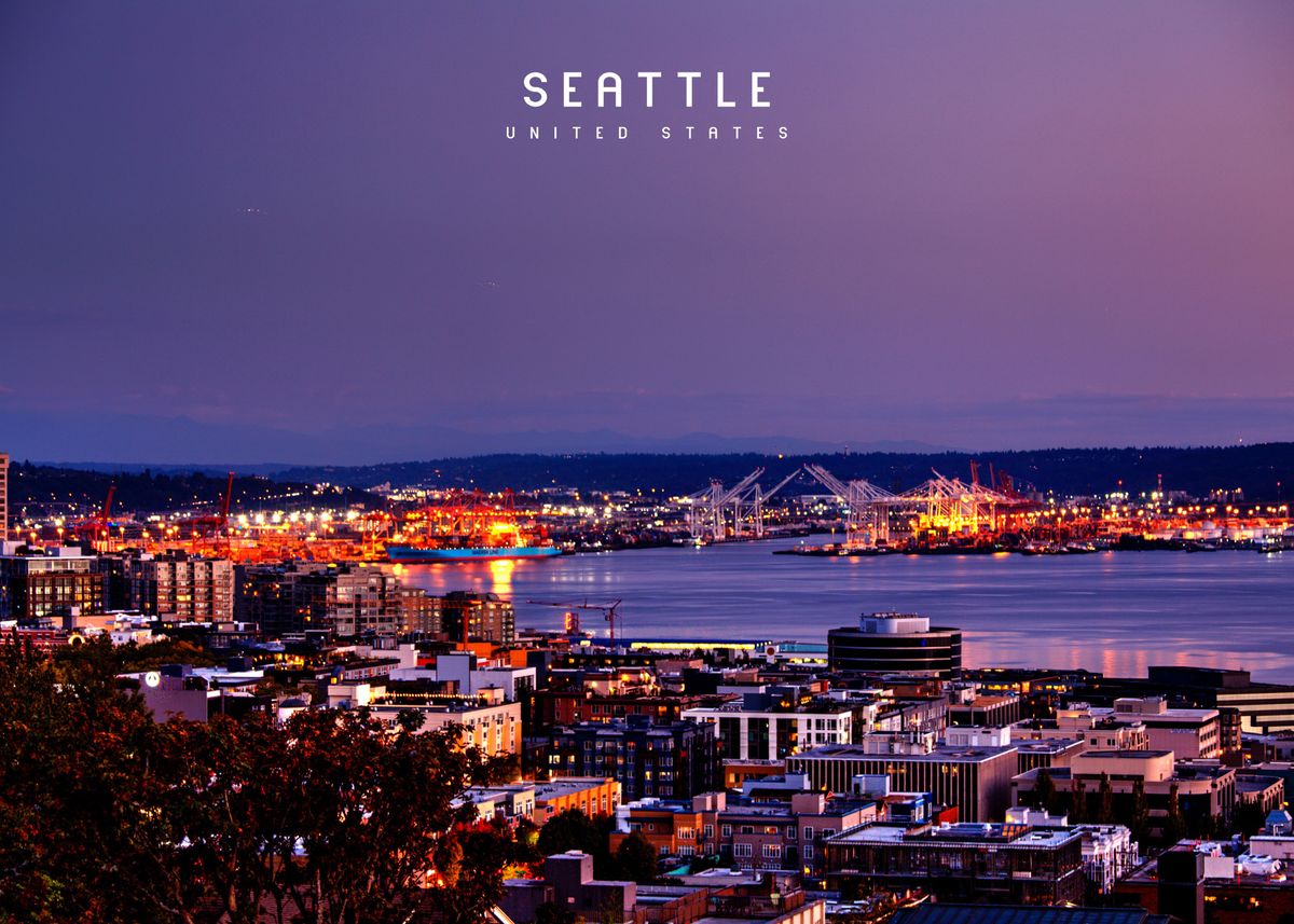 'Seattle ' Poster by Big City | Displate