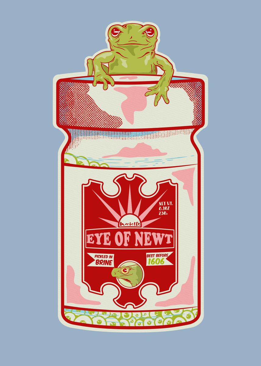 'Eye of newt' Poster, picture, metal print, paint by mailbox disco ...
