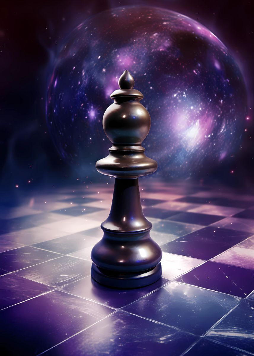 'Chess Galaxy Universe 7' Poster, picture, metal print, paint by ...