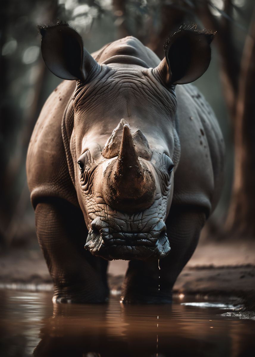 'Robust Rhinoceros' Poster by Zooscape Wildlife | Displate