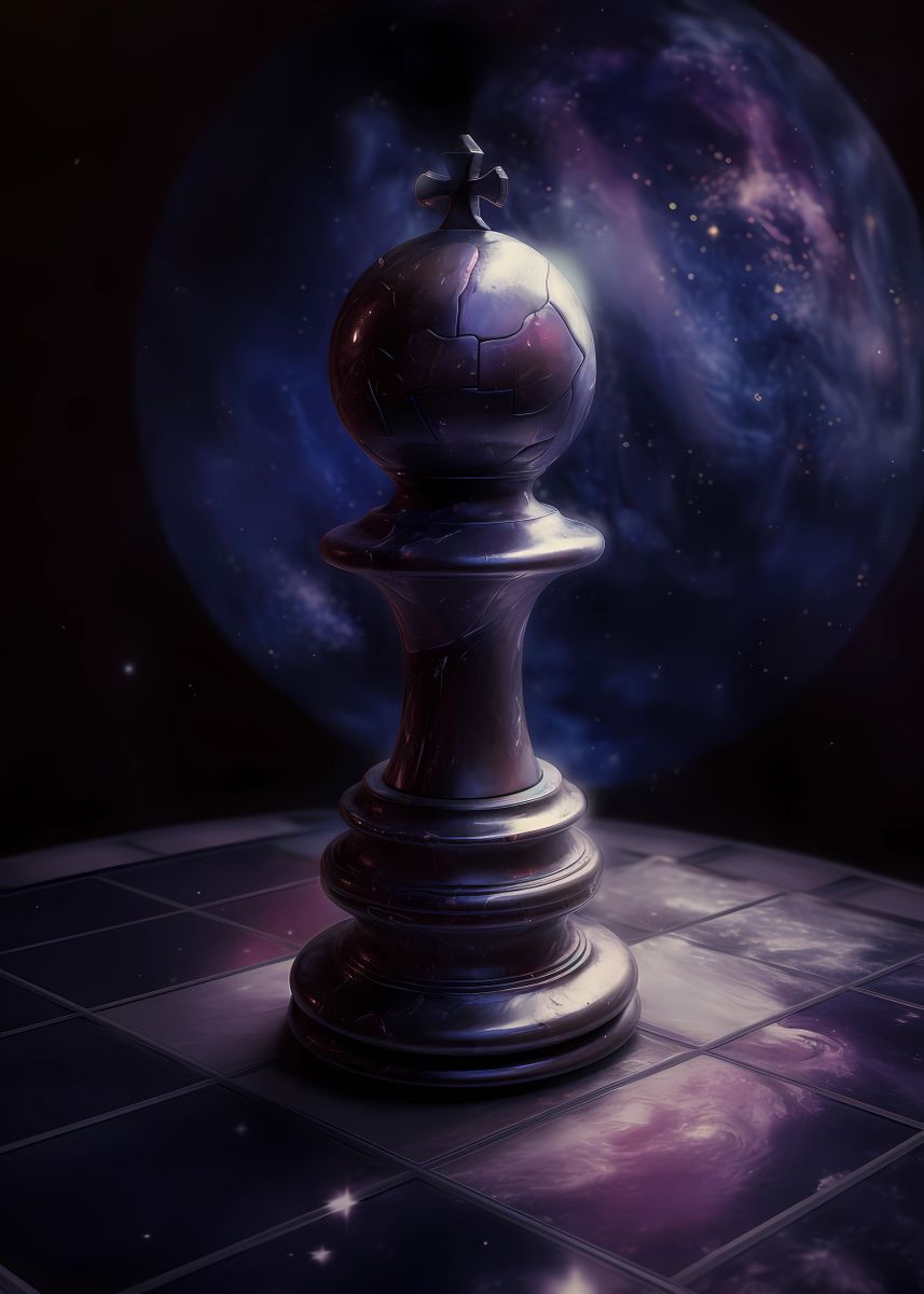 'Chess Galaxy Universe 10' Poster, picture, metal print, paint by ...