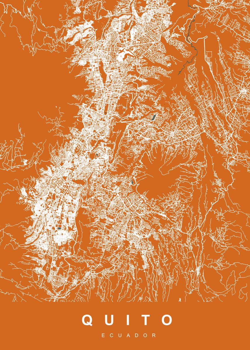 'QUITO ECUADOR Map' Poster by UrbanMaps | Displate