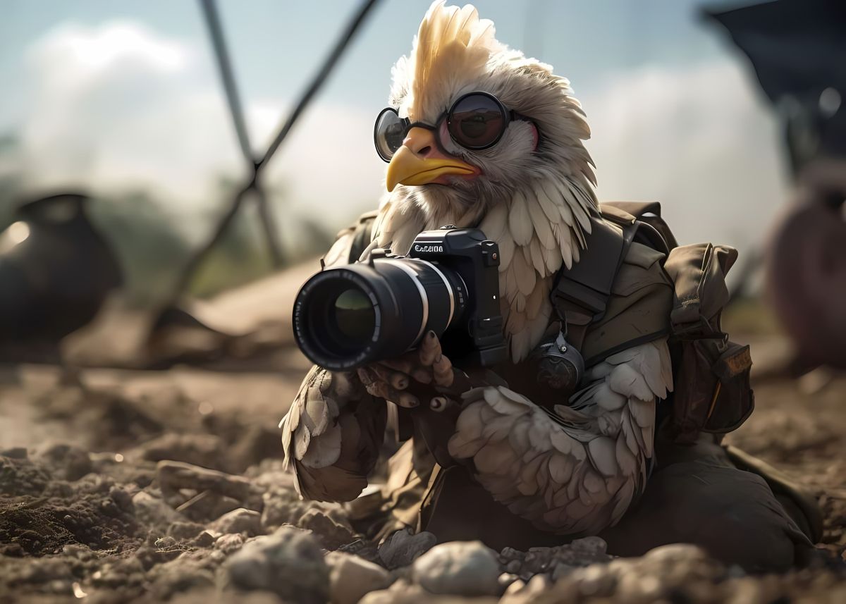 'Fantasy Military Rooster' Poster by Scott Kelly | Displate