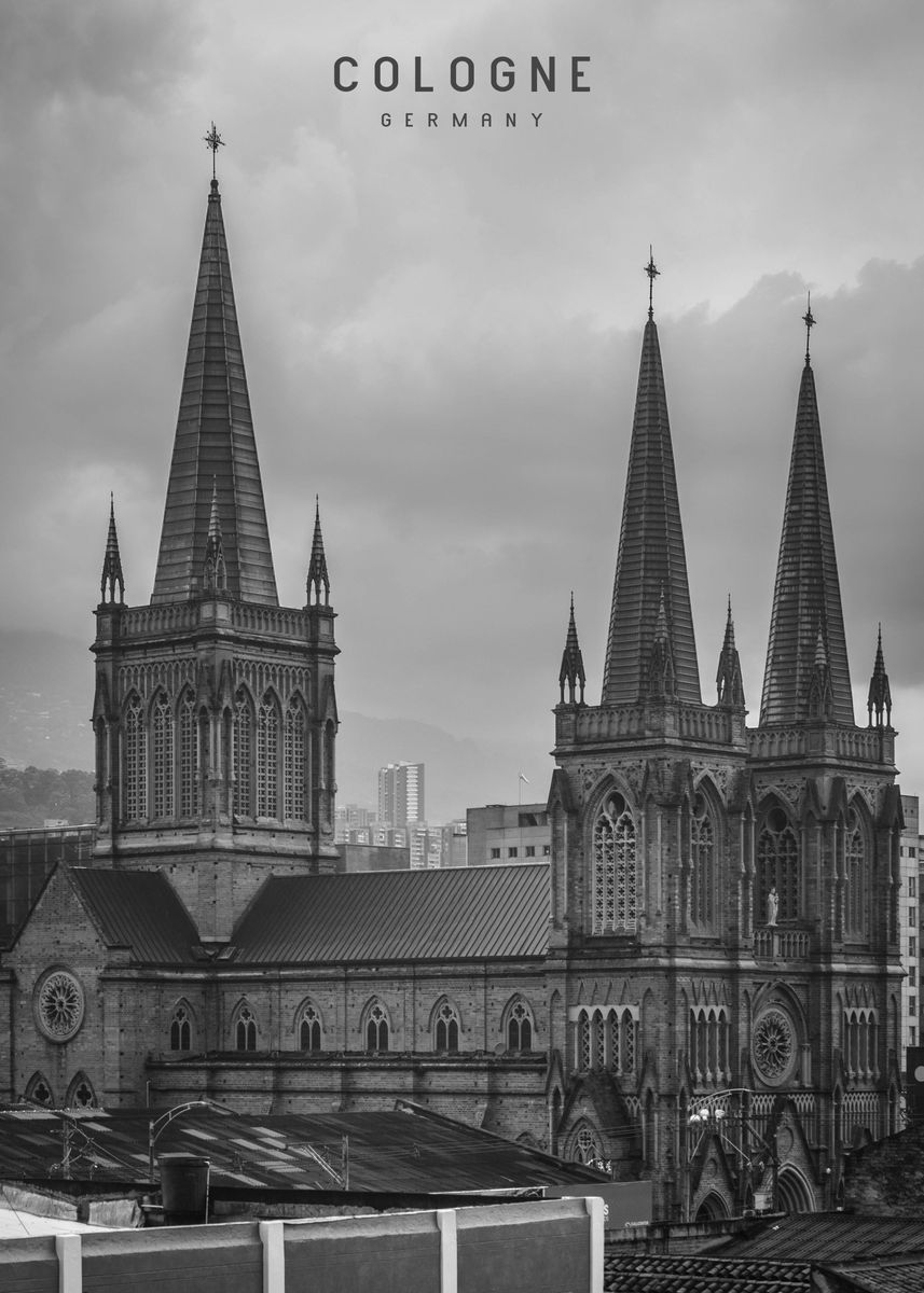 'Cologne ' Poster, picture, metal print, paint by Famous City | Displate