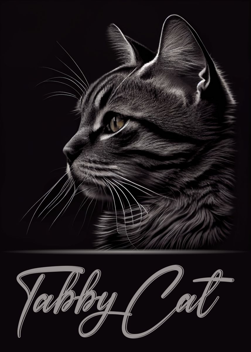 'Tabby Cat' Poster, picture, metal print, paint by Artistic Paradigms ...
