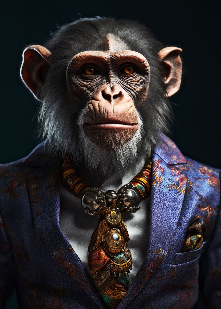 'Fashion Style Monkey' Poster, picture, metal print, paint by Fachrul ...