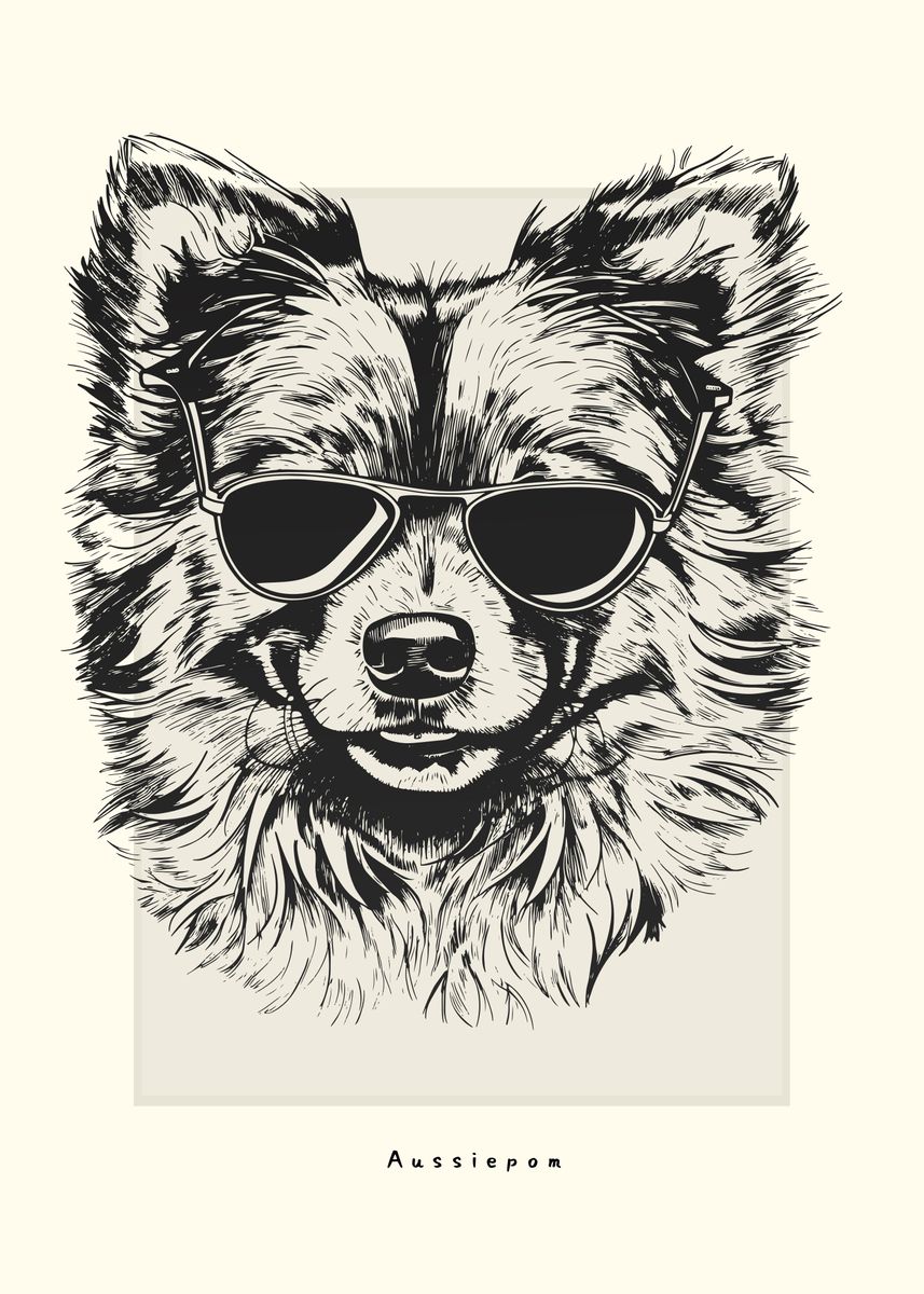 'Aussiepom Illustration' Poster by Rafael Dxgn | Displate