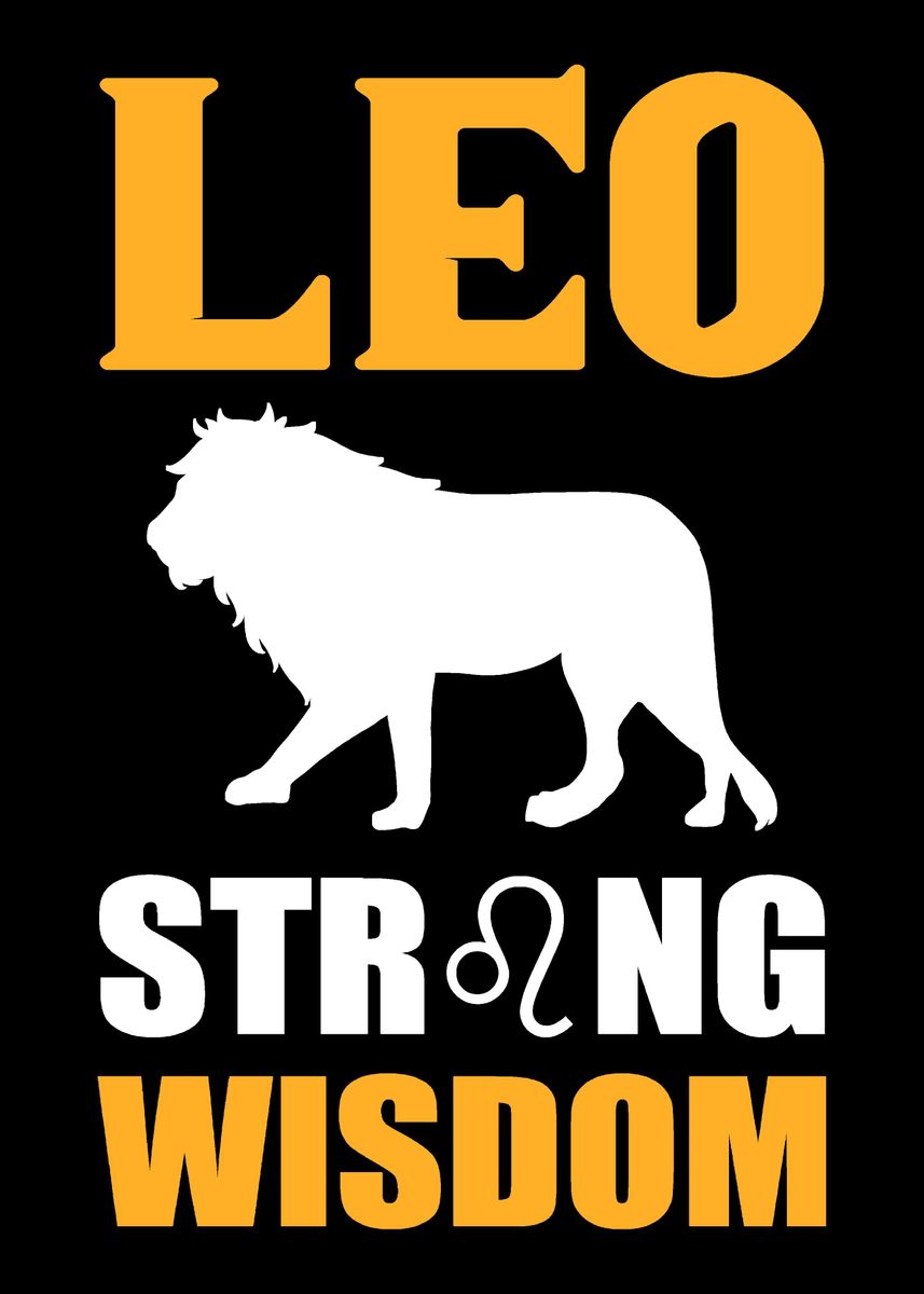 'Leo Strong Wisdom Dreamer ' Poster, picture, metal print, paint by Powdertoastman | Displate
