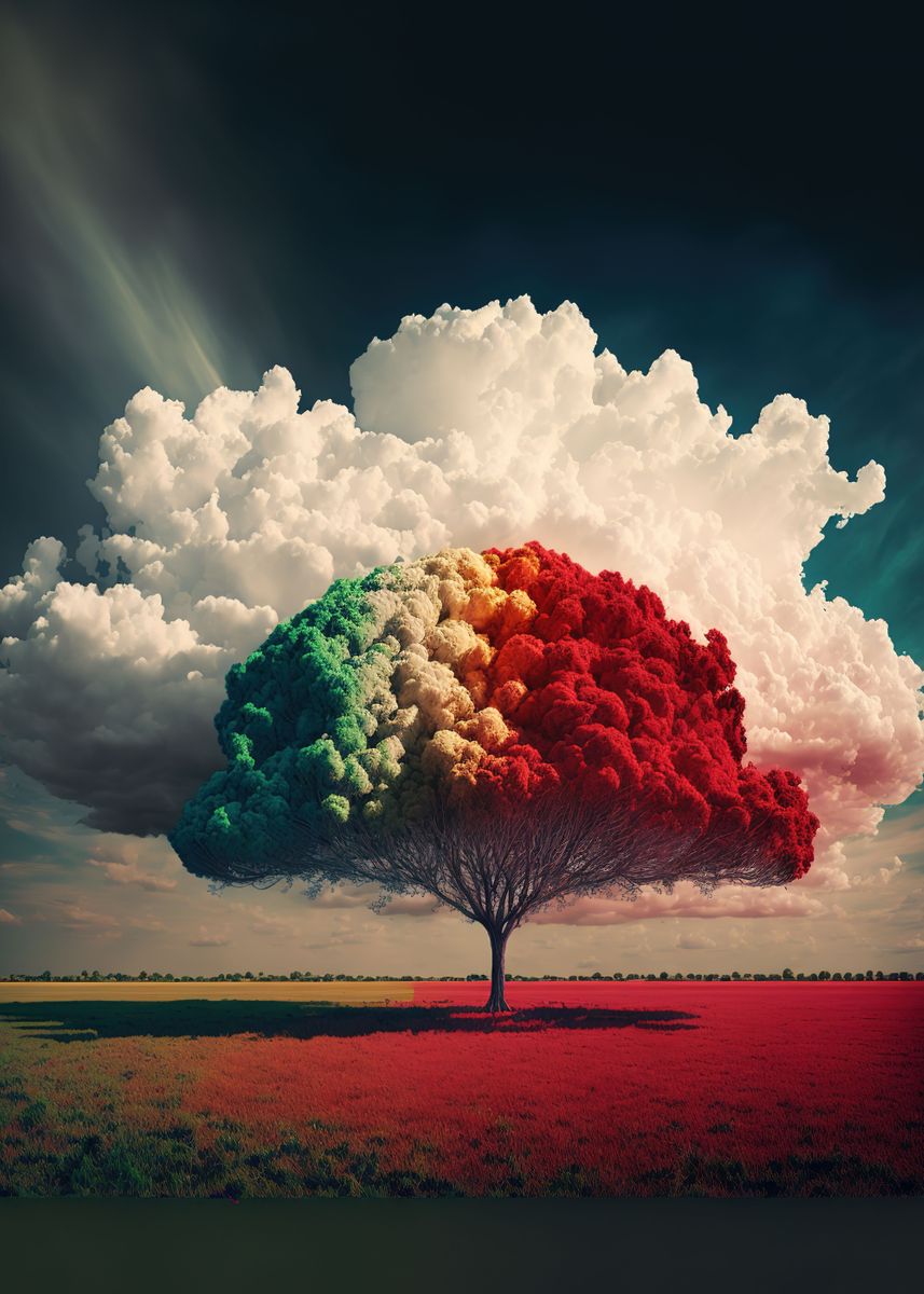 'colorful tree' Poster, picture, metal print, paint by deidrera cheal ...