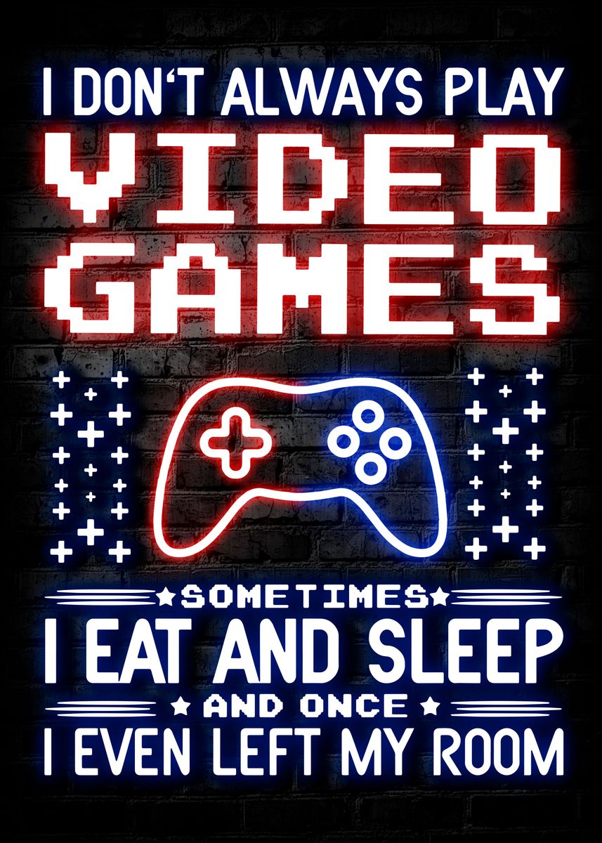 'Video Games Gaming' Poster, picture, metal print, paint by Metal ...