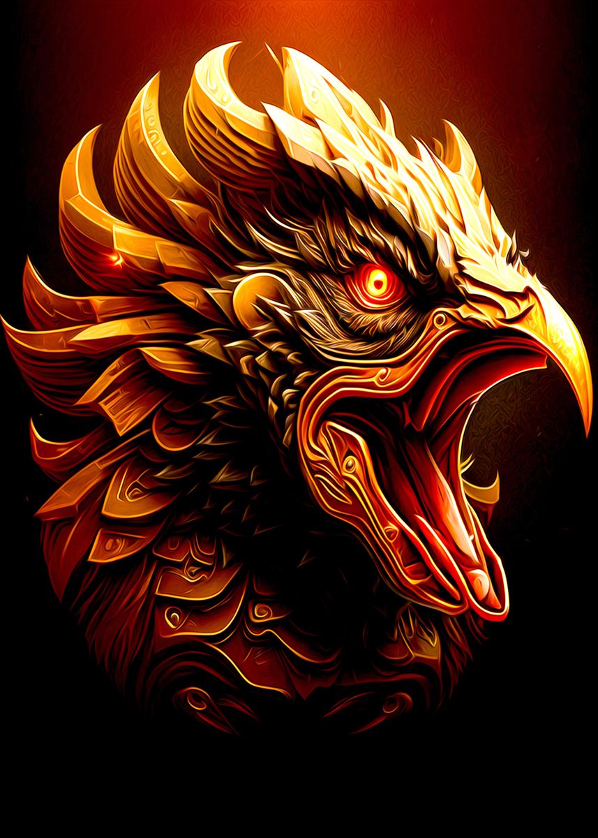 'Phoenix' Poster, picture, metal print, paint by dung nguyen | Displate