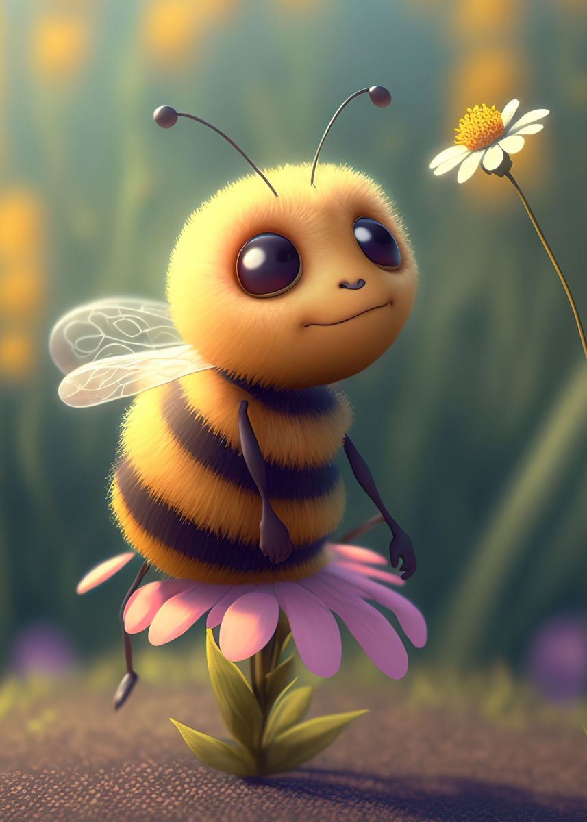 'cute bee ' Poster by laney tess | Displate