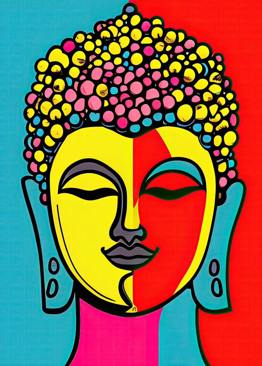 'Pop Art Buddha 12' Poster by David Crosby | Displate