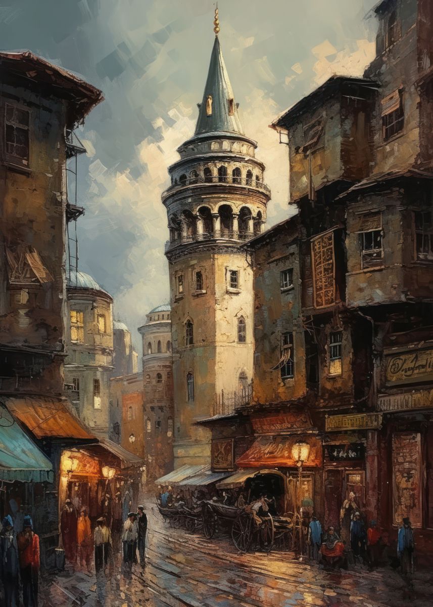 'Istanbul Turkey Beauty' Poster, picture, metal print, paint by Usama ...