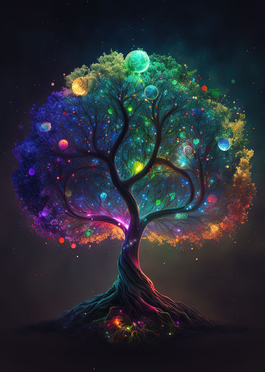 'A galaxy tree ' Poster by MAD SPACE | Displate