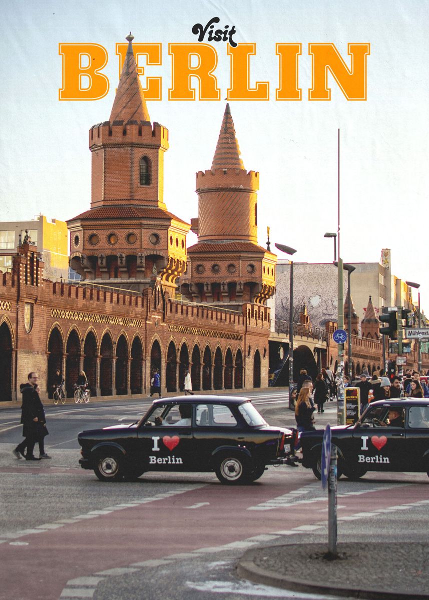 'Berlin City Poster' Poster by Marius Becker | Displate