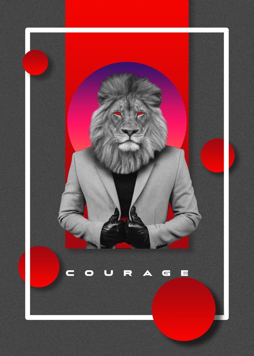 'Symbol of Courage' Poster, picture, metal print, paint by Adiodec Art ...