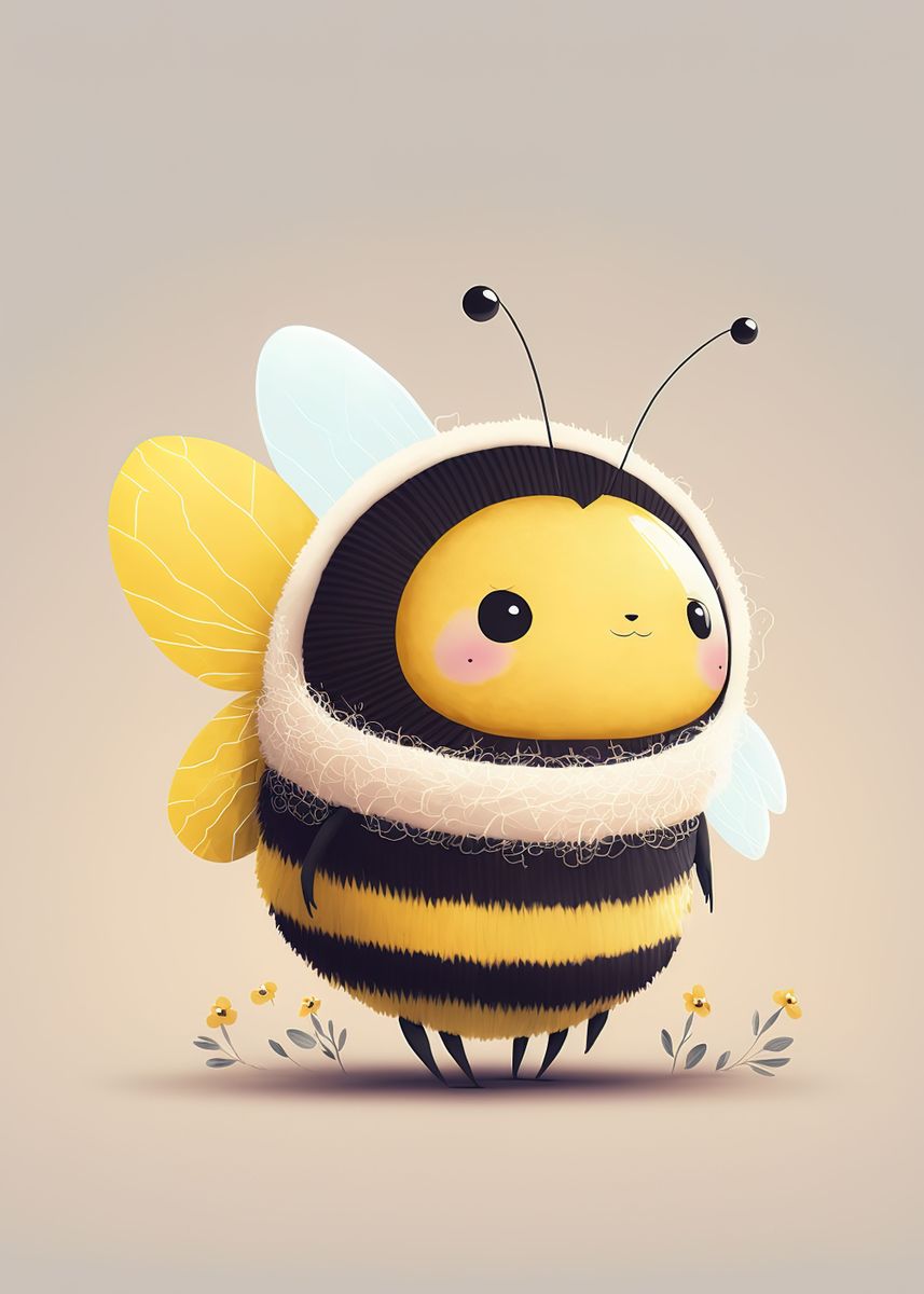'cute bee ' Poster by laney tess | Displate