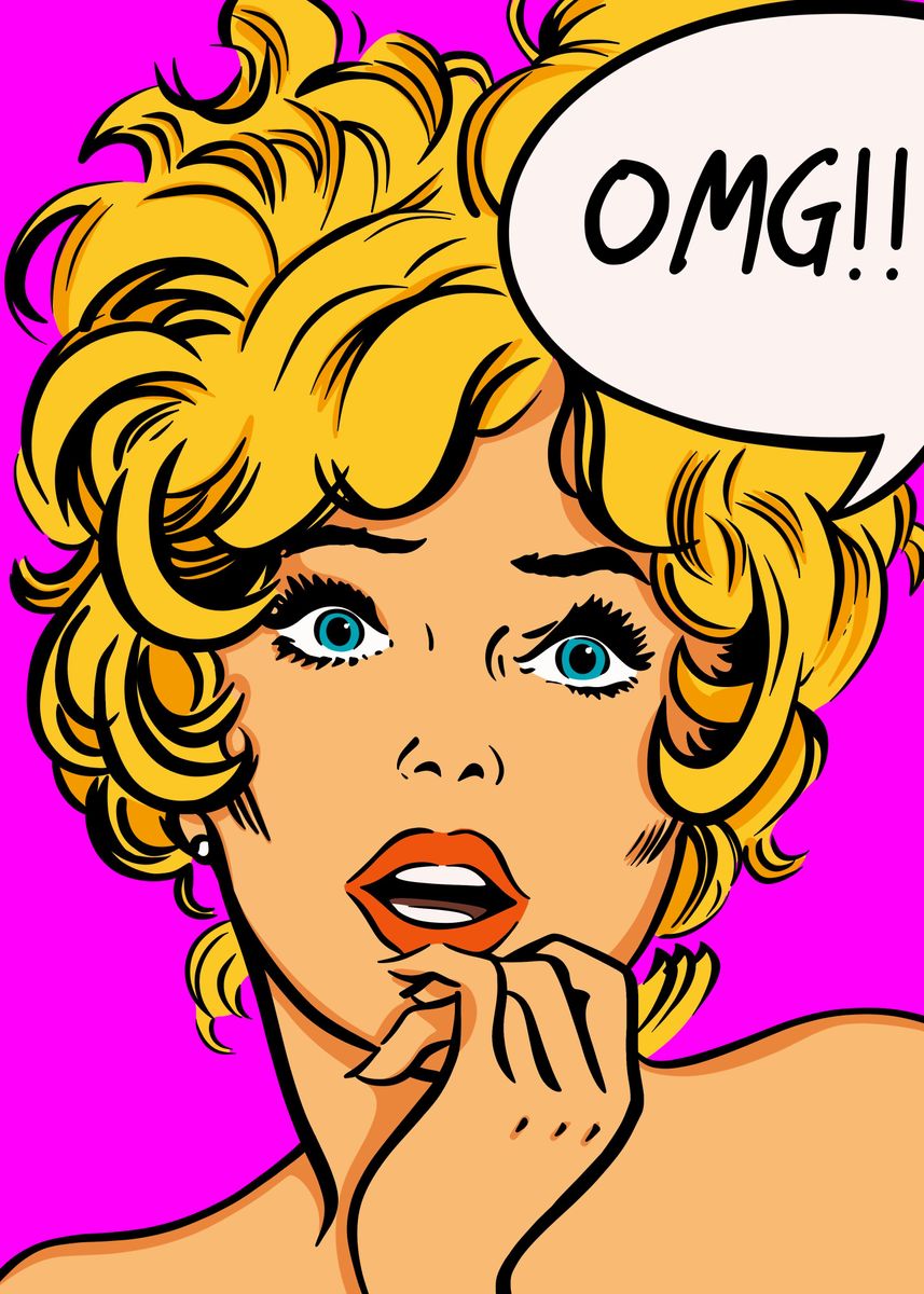 'Omg' Poster, picture, metal print, paint by Mild pic | Displate