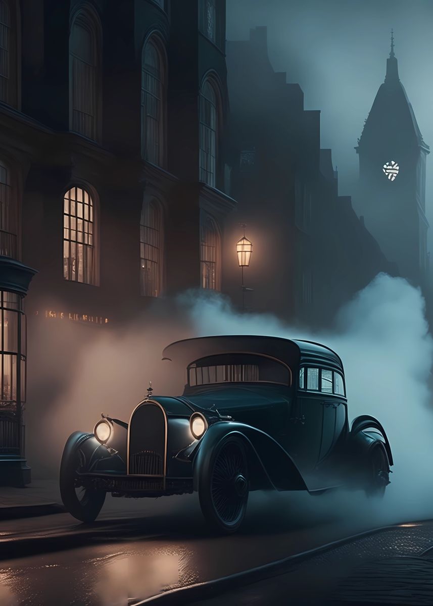 'Car in Night London' Poster, picture, metal print, paint by ColorMe ...